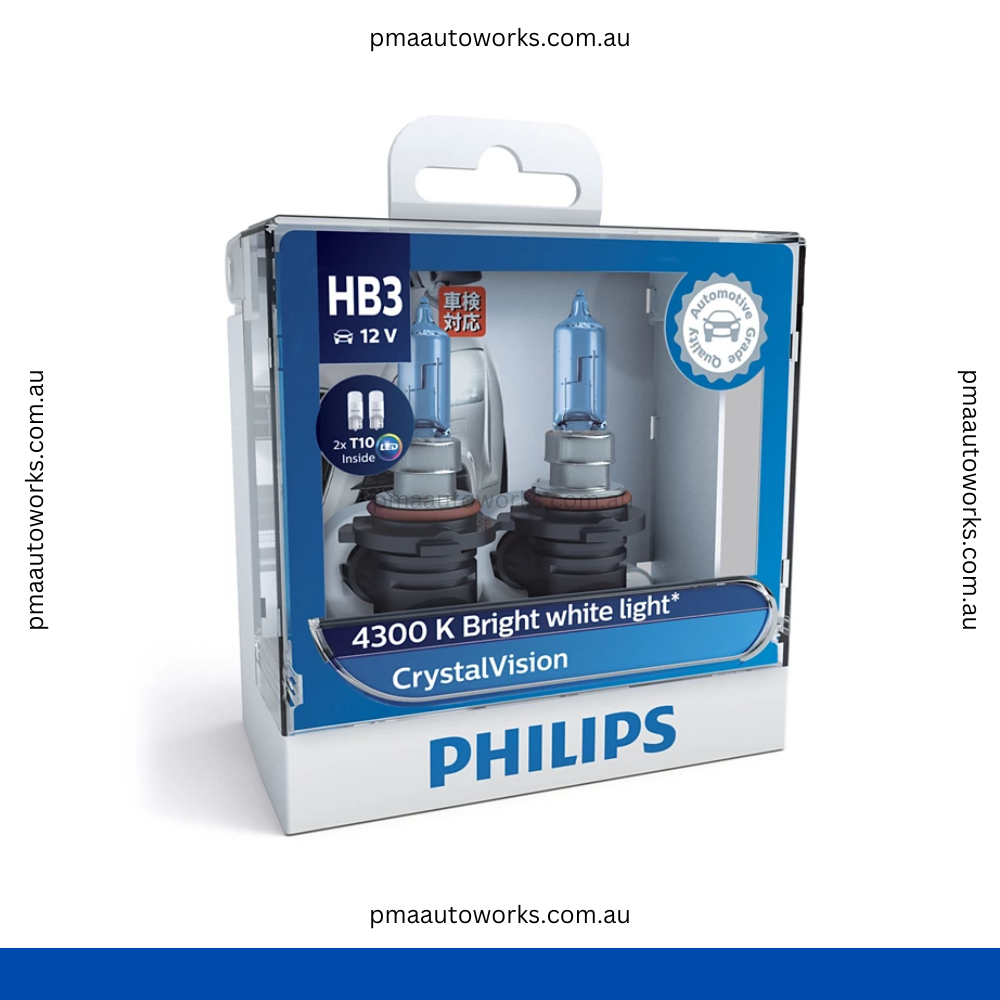 Philips HB3/9005 Crystal Vision 4300K White Halogen Bulbs – PMA AUTO WORKS