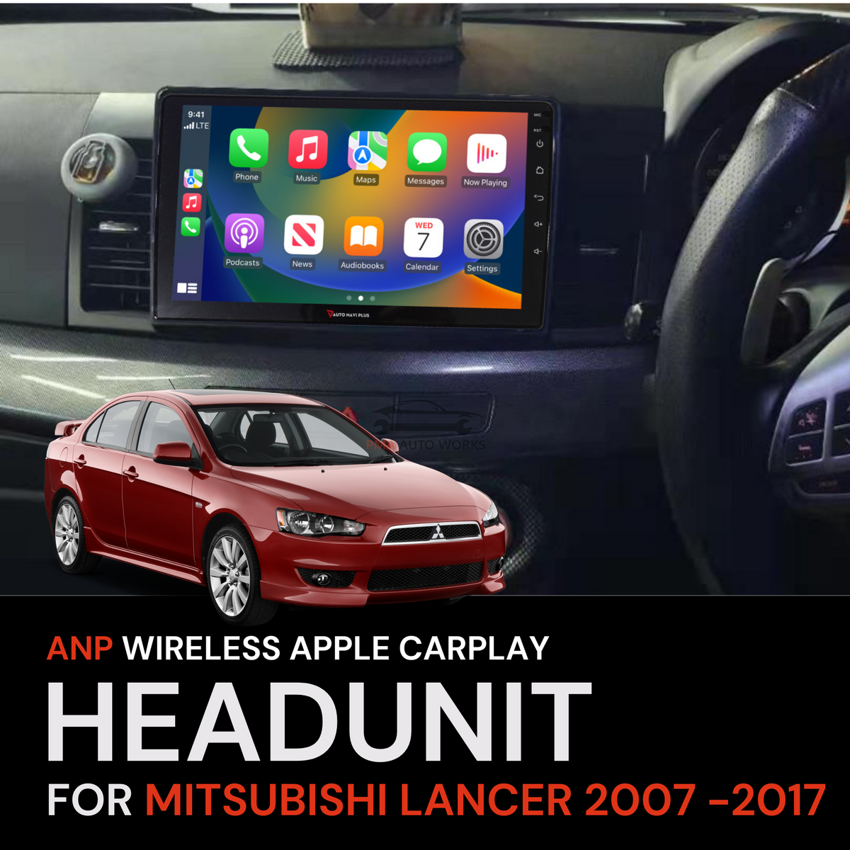 ANP Apple CarPlay Android Auto Screen For Mitsubishi Lancer 2007-2017 ...