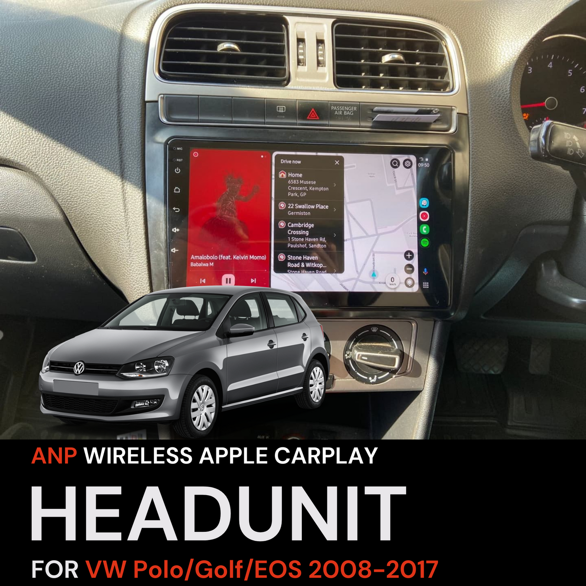 ANP Apple CarPlay Android Auto Screen For VW Polo/Golf/EOS 2008-2017 ...